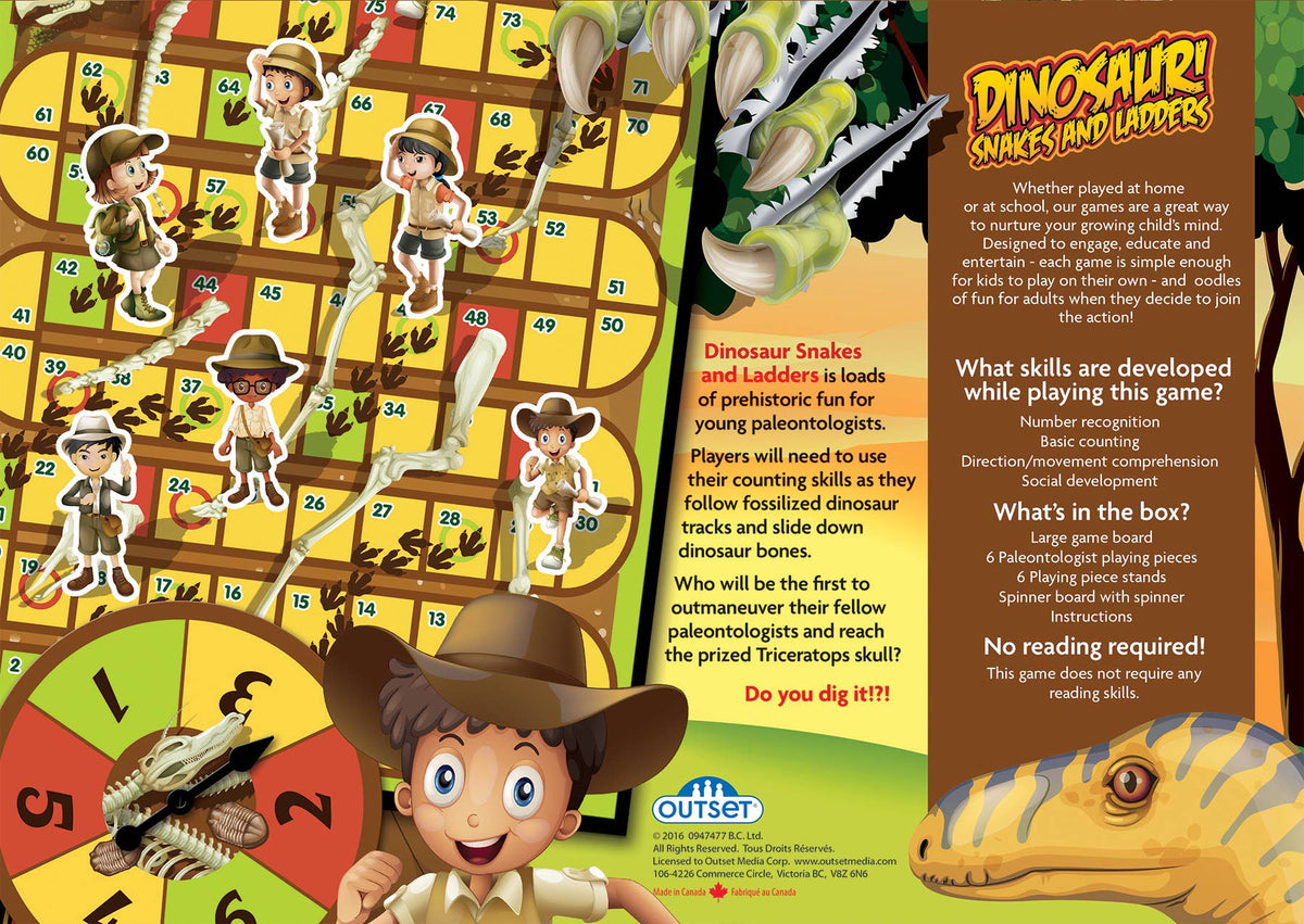 Dinosaur Snakes and Ladders Board Game – The Science Museum of Minnesota