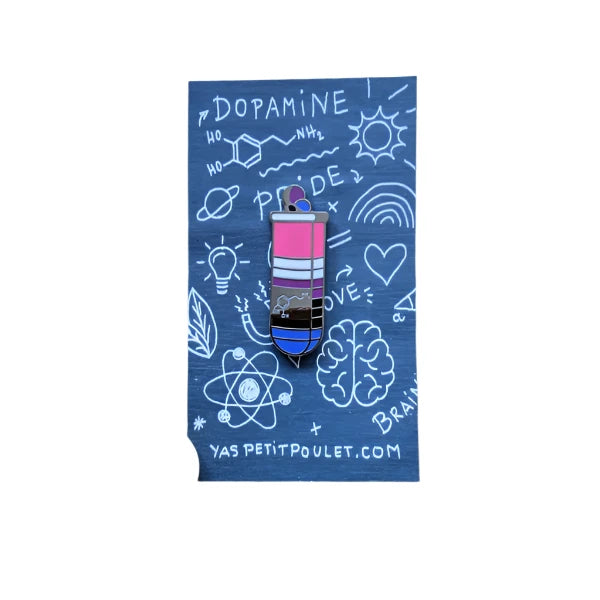 Genderfluid Dopamine Enamel Pin – The Science Museum of Minnesota